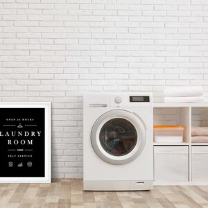 Black Laundry Sign, Laundry Printable Art, Laundry Print, Laundry Room ...