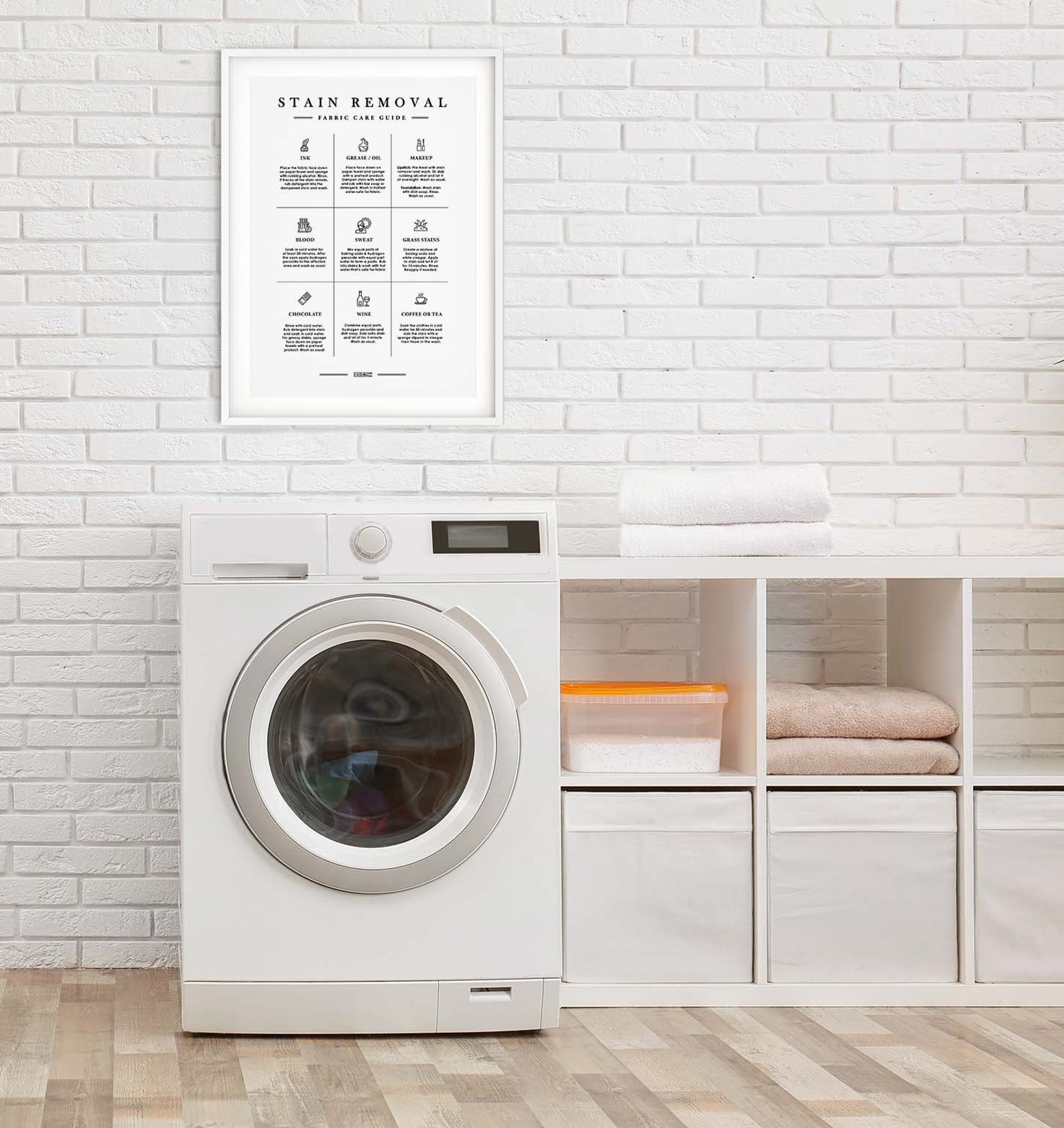 Laundry Print Laundry Stain Removal Laundry Room Sign - Etsy