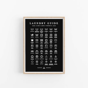 Black Laundry Sign 3pc Print Set, Laundry Printable, Laundry Wall Art ...