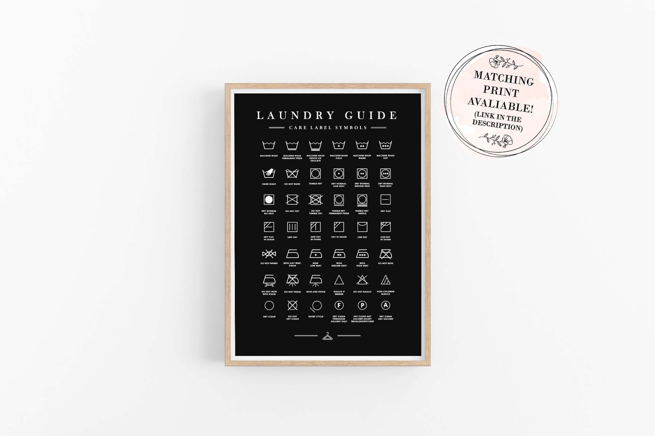 Black Laundry Sign Laundry Printable Art Laundry Print | Etsy