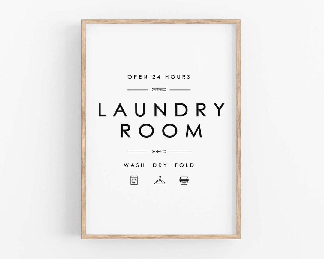 Laundry Room Sign, Laundry Printable Art, Minimalist, Laundry Wall ...