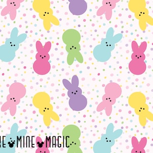 Peeps Confetti Pastel Cute Spring Bunny Easter Seamless Repeating ...