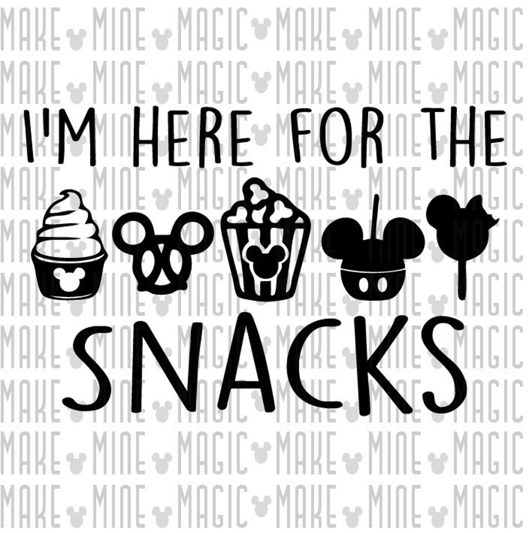 Snacks SVG PNG, Disneyworld Snacks Cut File, Dole Whip, Popcorn, Mouse ...