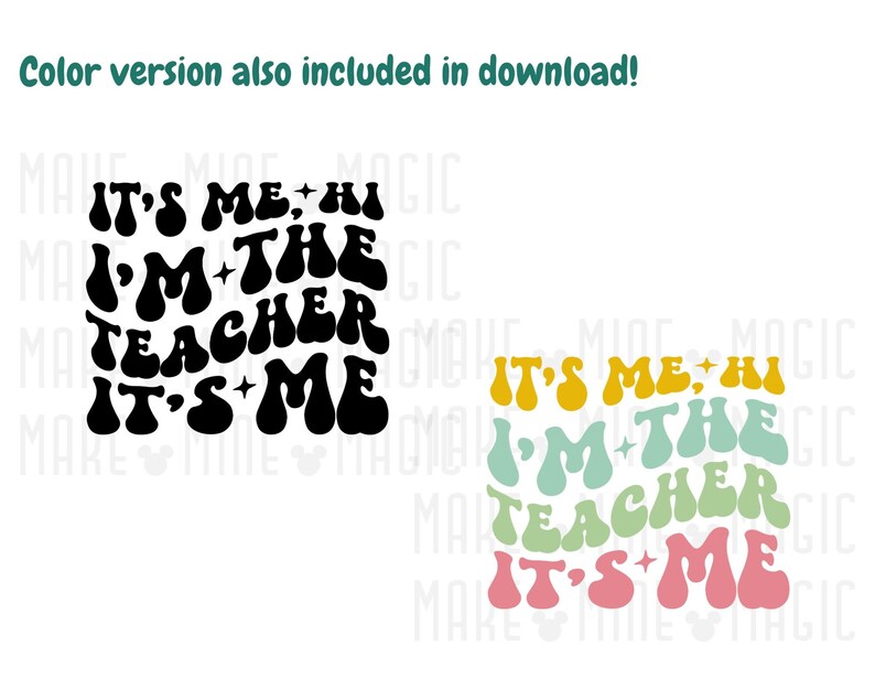 It's Me Hi I'm the Teacher It's Me SVG PNG Taylor - Etsy