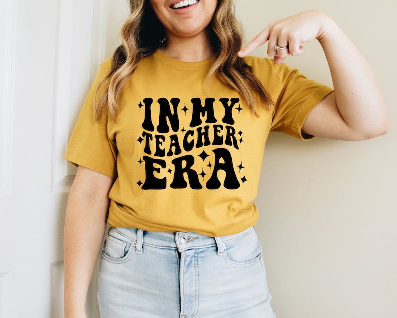 In My Teaching Era SVG PNG, Teacher Svg, Teacher Shirt, Eras, Wavy ...
