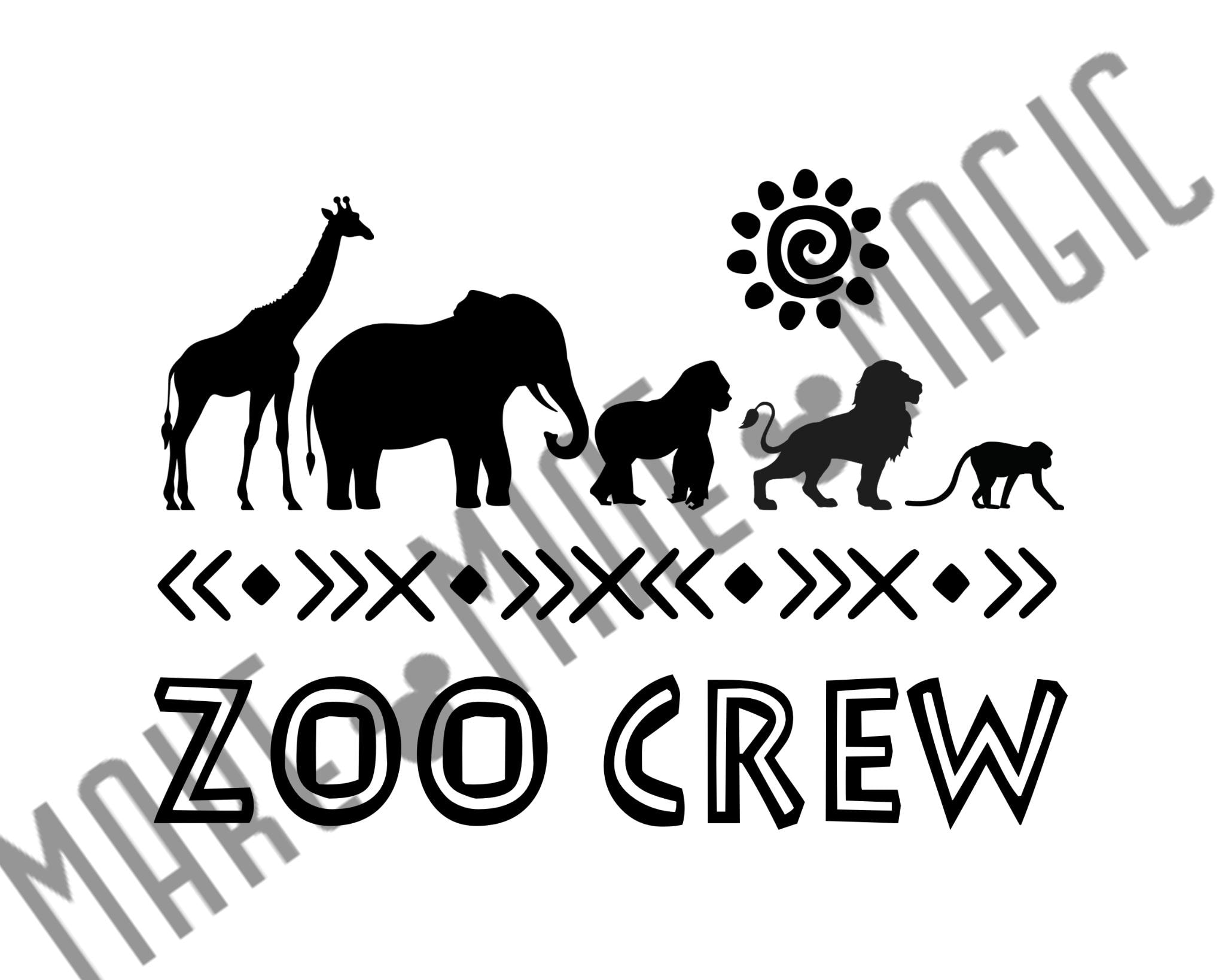 Zoo Crew PNG SVG, Animals, Animal Kingdom, Sublimation, Family Zoo ...