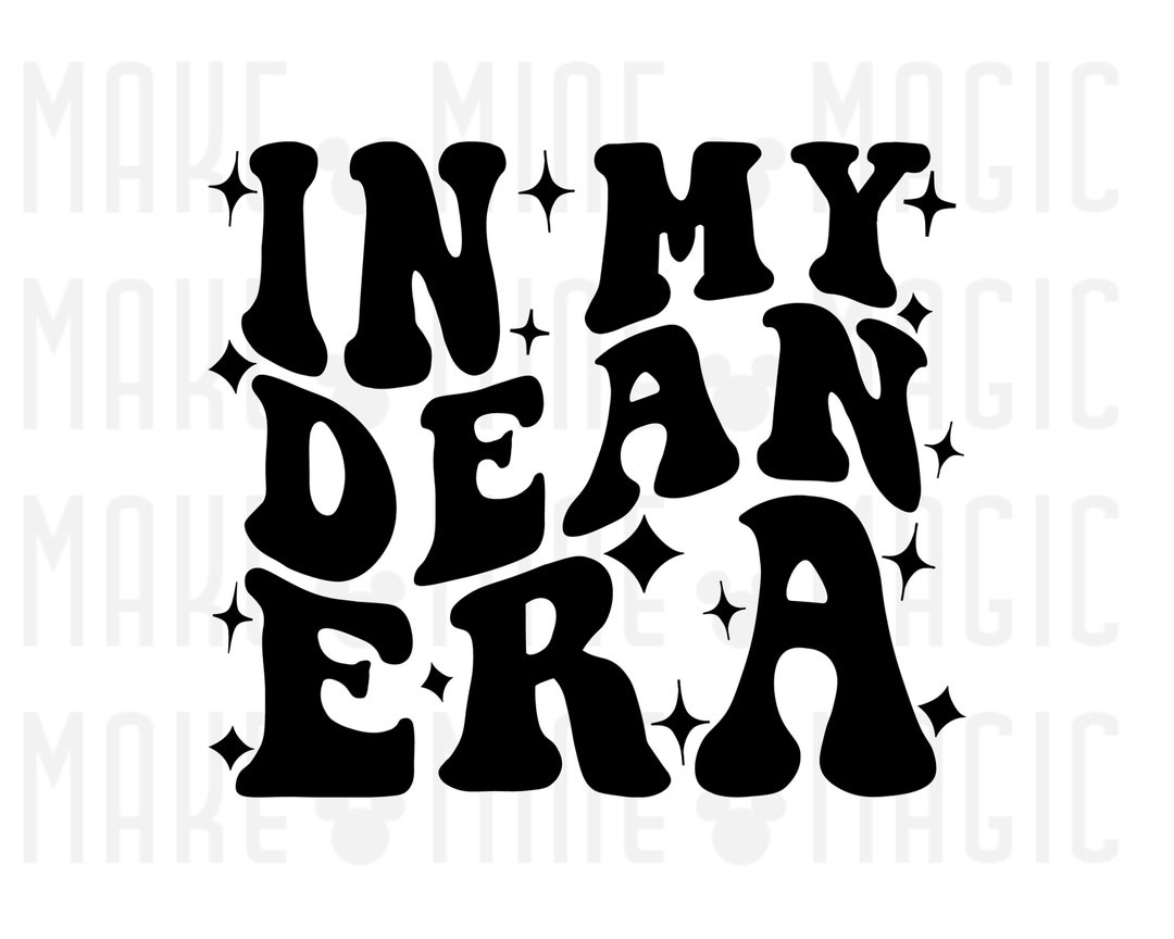 In My Dean Era SVG PNG, Dean Svg, Dean Shirt, Eras, Svg for Cricut ...