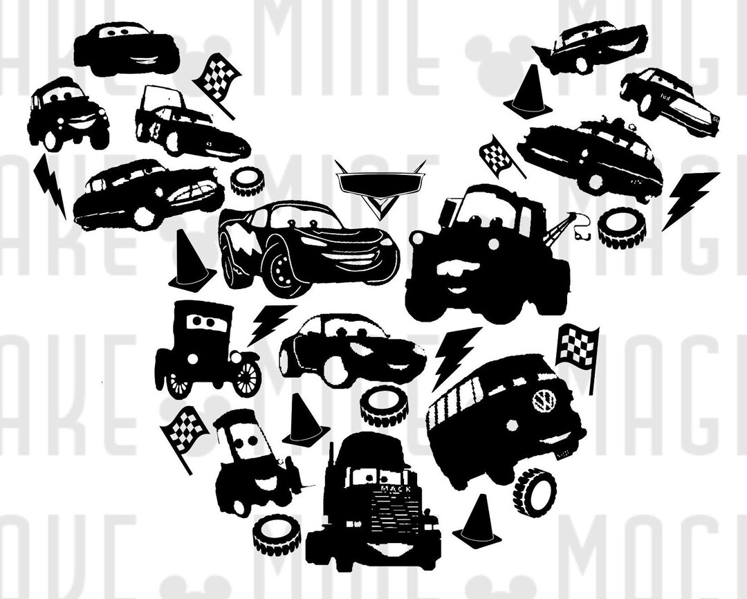 Cars Mouse Head SVG PNG Cricut Instant Download. Matching Family Shirts ...