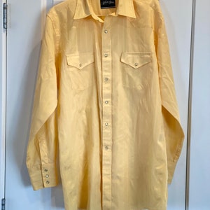 Retro Western Yellow Pearl Snap - Etsy
