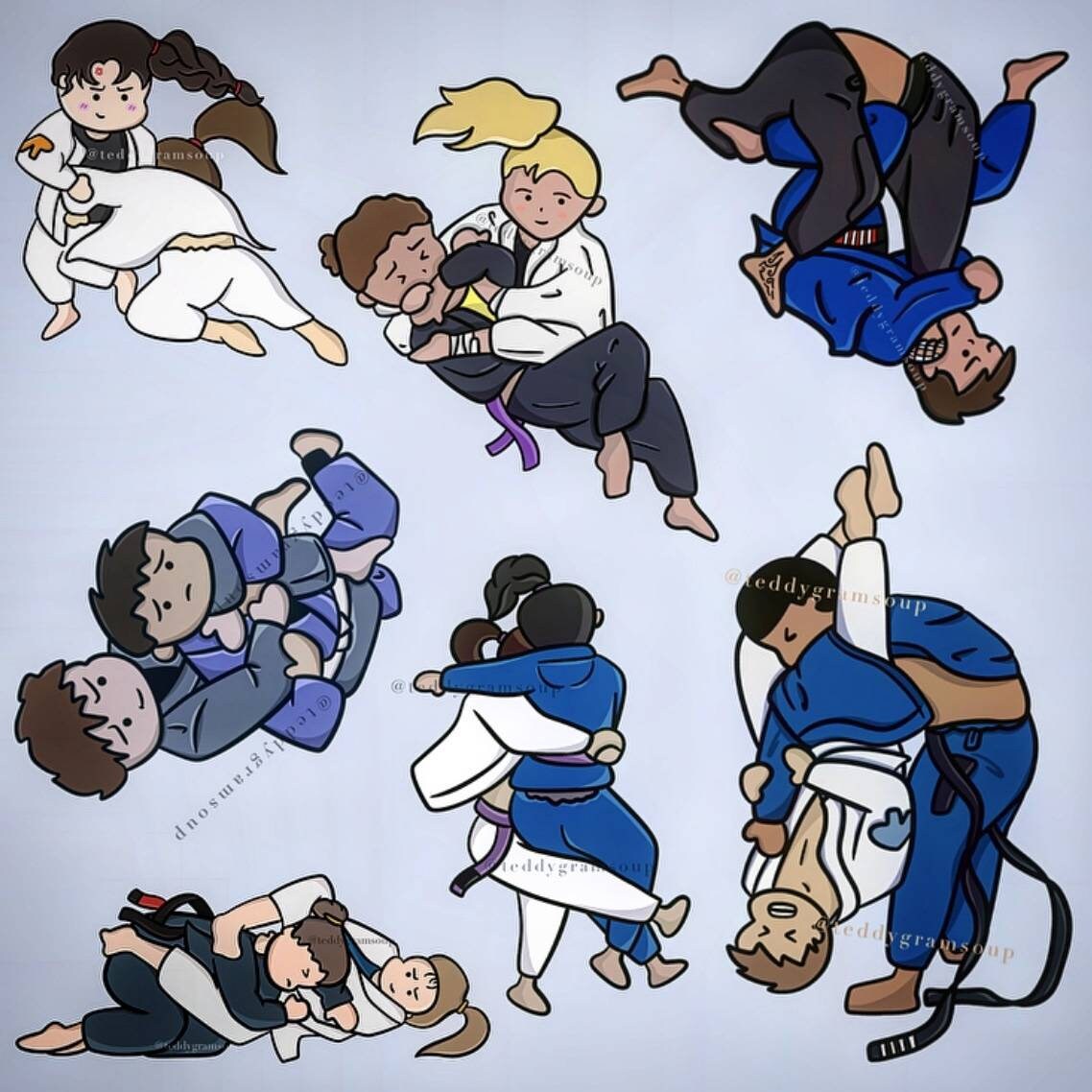 Custom Brazilian Jiu Jitsu Art Commissions - Etsy