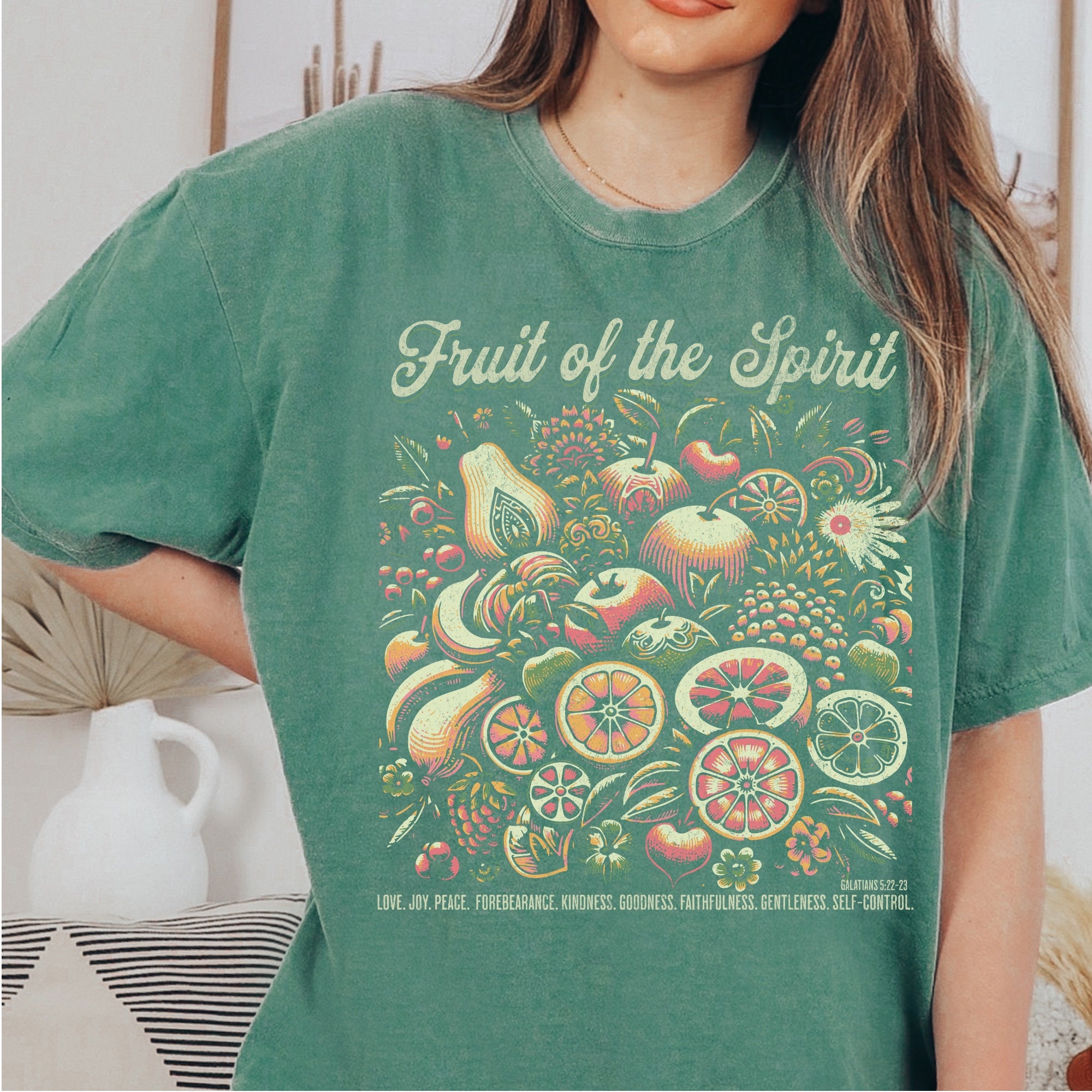 Fruit of the Spirit Bible Verse Shirt Design Fruit of the Spirit Wall ...