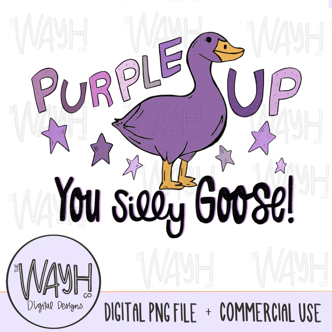 Purple up Silly Goose PNG: Military Child Month Shirt Design (digital ...