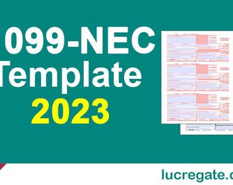1099 NEC Fillable and Print Bonus 1096 Form - Etsy