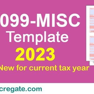 1099-MISC/1096 IRS Copy A 2023 Form Print Template for Word and PDF - Etsy