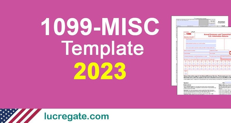 1099-MISC/1096 IRS Copy A - 2023 Form Print Template for Word and PDF ...