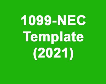 1099-NEC Form 3-per-page Print Template for Word or PDF, 2022 Tax Year ...