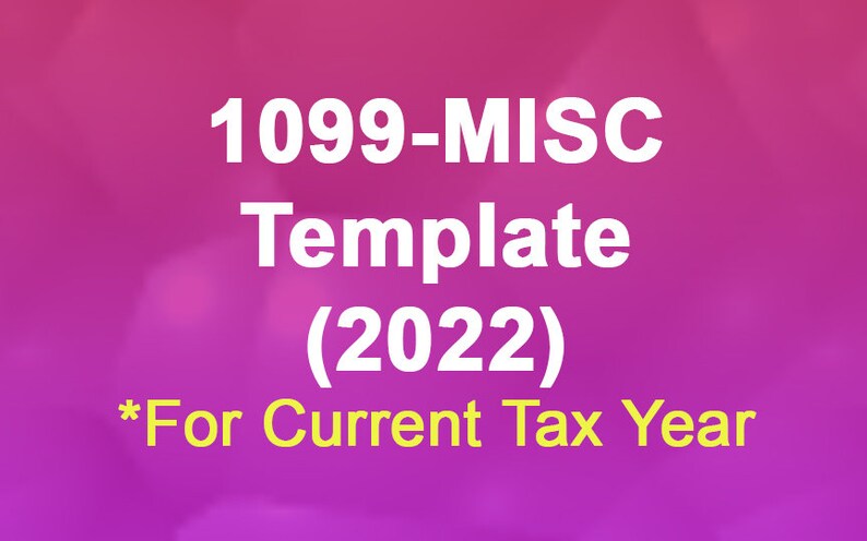 1099-MISC/1096 IRS Copy A 2022 Form Print Template for Word - Etsy