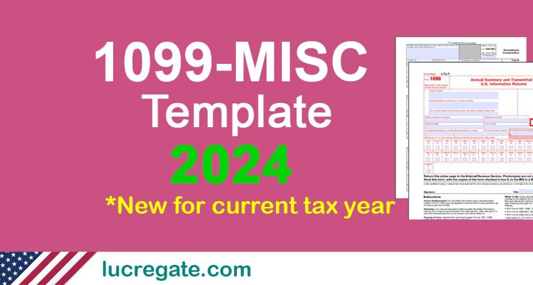 1099-MISC/1096 IRS Copy A - 2024 Form Print Template for Word and PDF ...