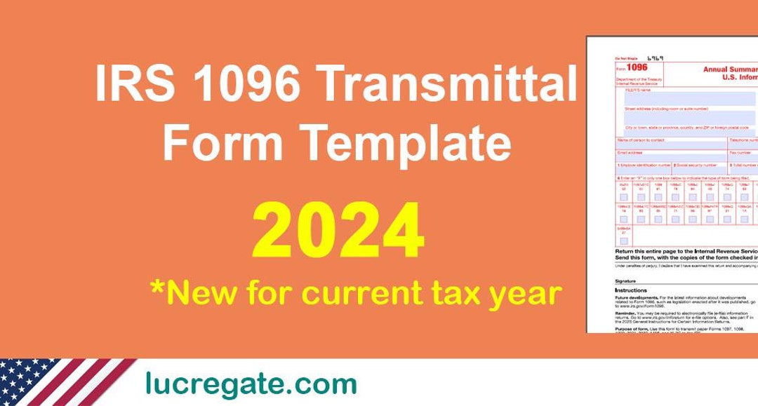 2024 Tax Year IRS 1096 Transmittal Summary Form Template - Etsy