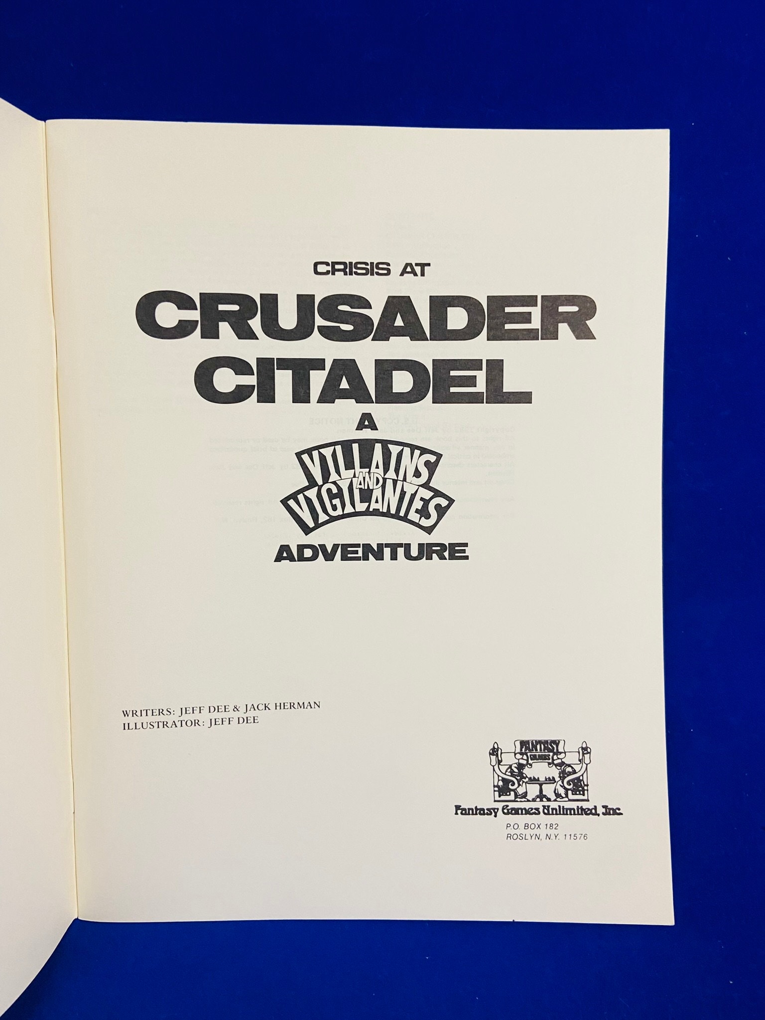 There’s A Crisis at Crusader Citadel (vintage Villains and Vigilantes ...