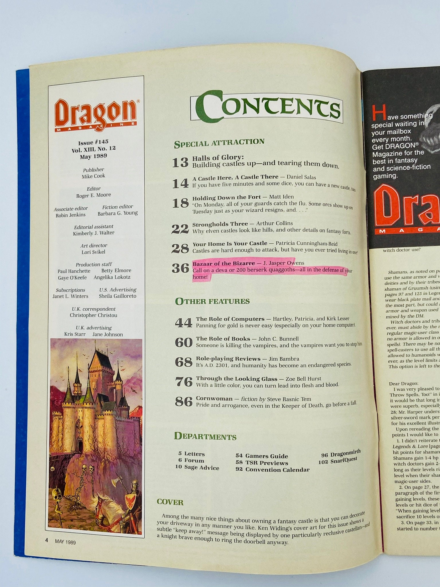 Dragon 145 vintage 80s Role Playing Magazine - Etsy
