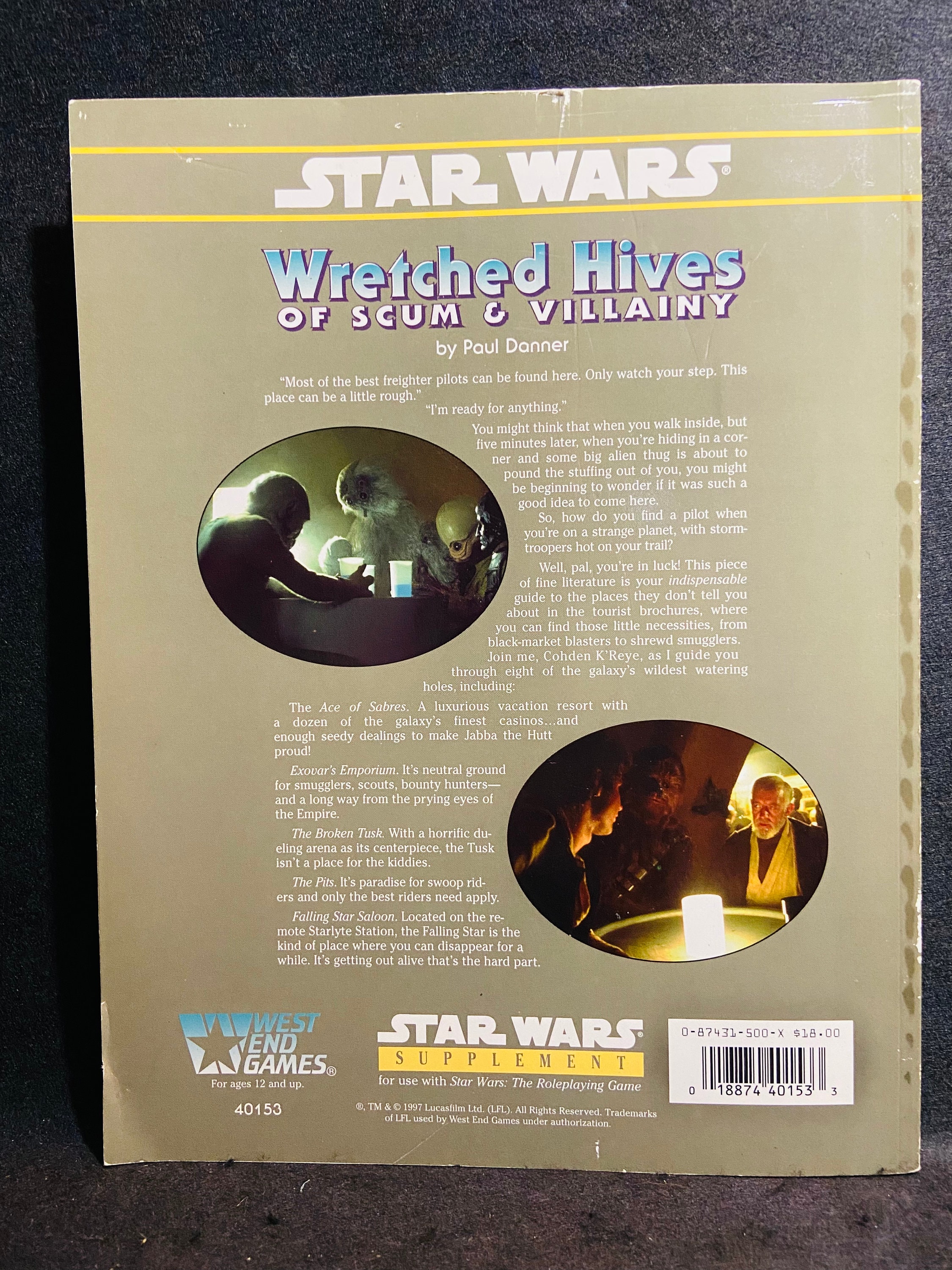 Wretched Hives of Scum & Villainy vintage Star Wars Role-playing Game ...