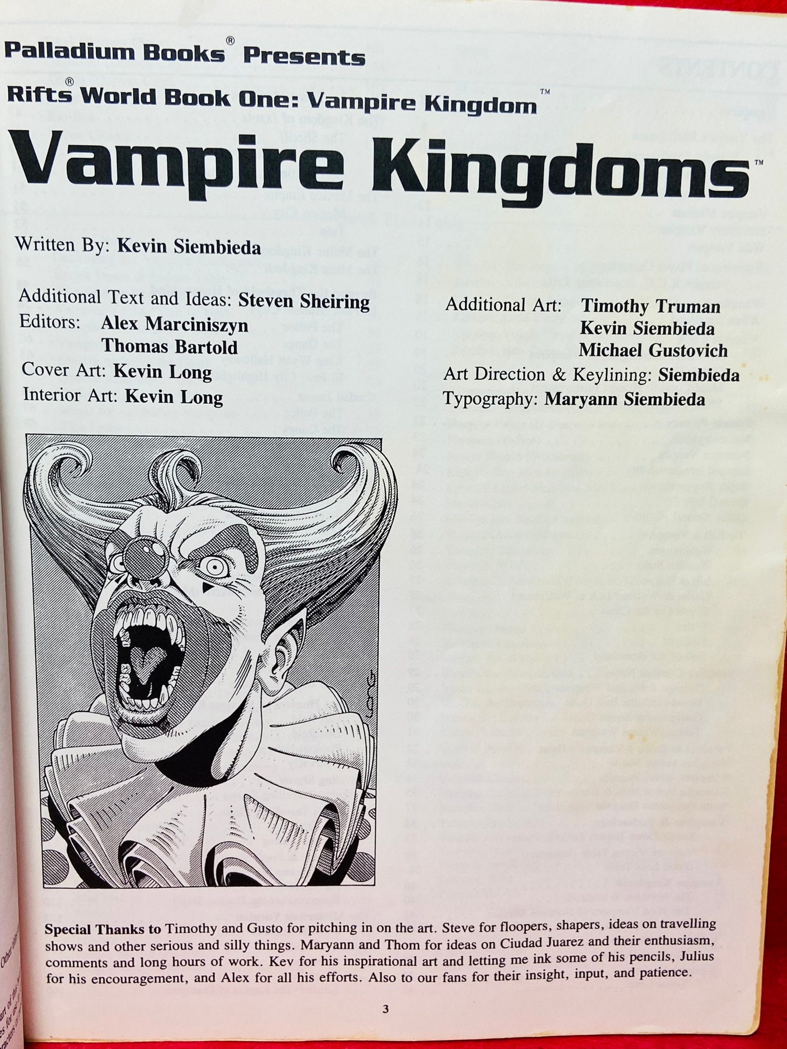 Vampire Kingdom: Rifts World Book 01 vintage Role-playing Sourcebook - Etsy
