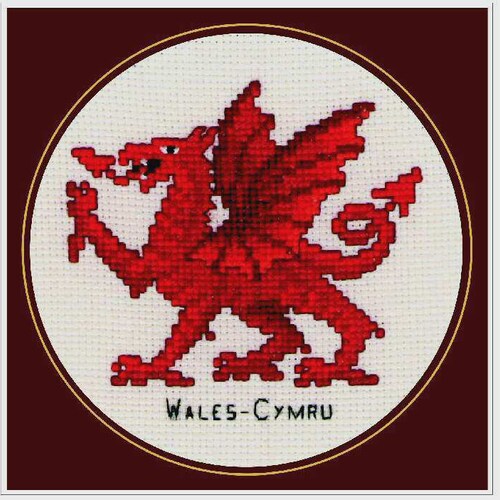 Welsh Dragon Cross Stitch PDF Pattern Chart - Etsy