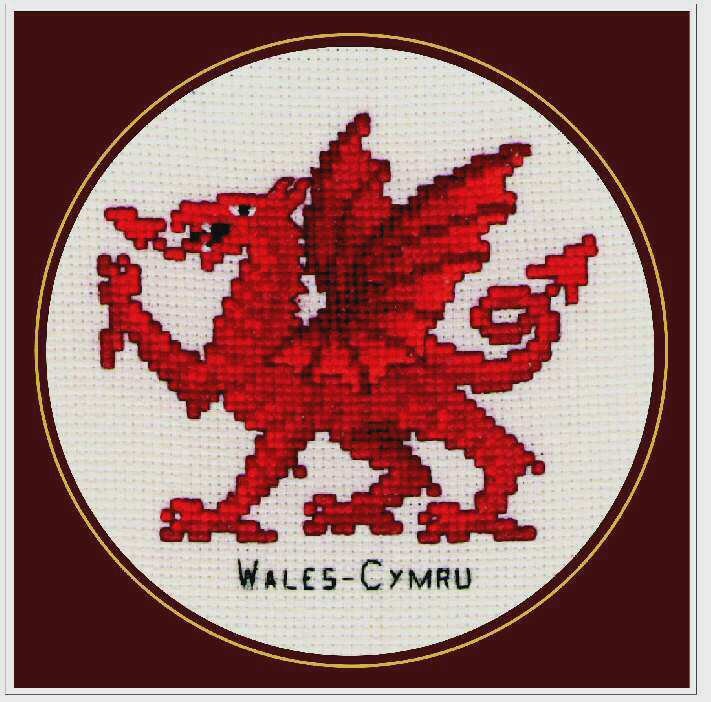 Welsh Dragon Counted Cross Stitch Kit | Etsy