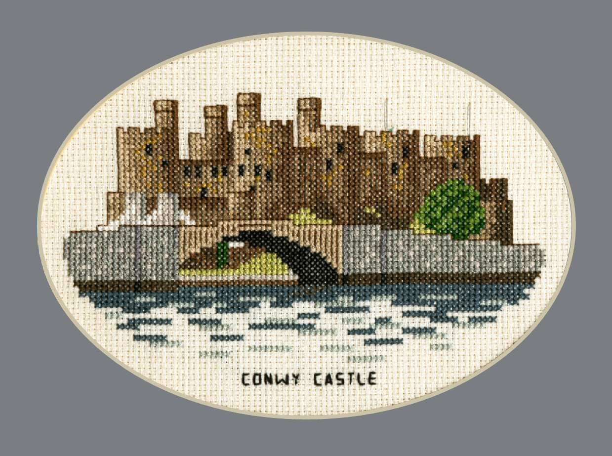 Conwy Castle Counted Cross Stitch Kit (oval) - Etsy