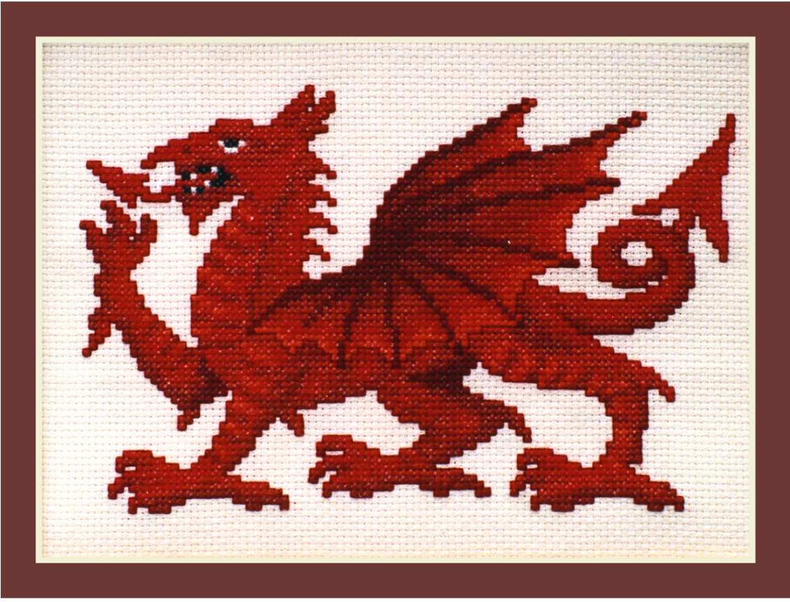 Welsh Dragon Counted Cross Stitch Kit - Etsy