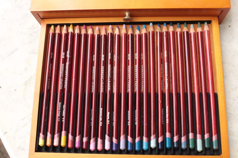 3 Boxes Containing Derwent Watercolor Pencils and Pastel Pencils and a ...
