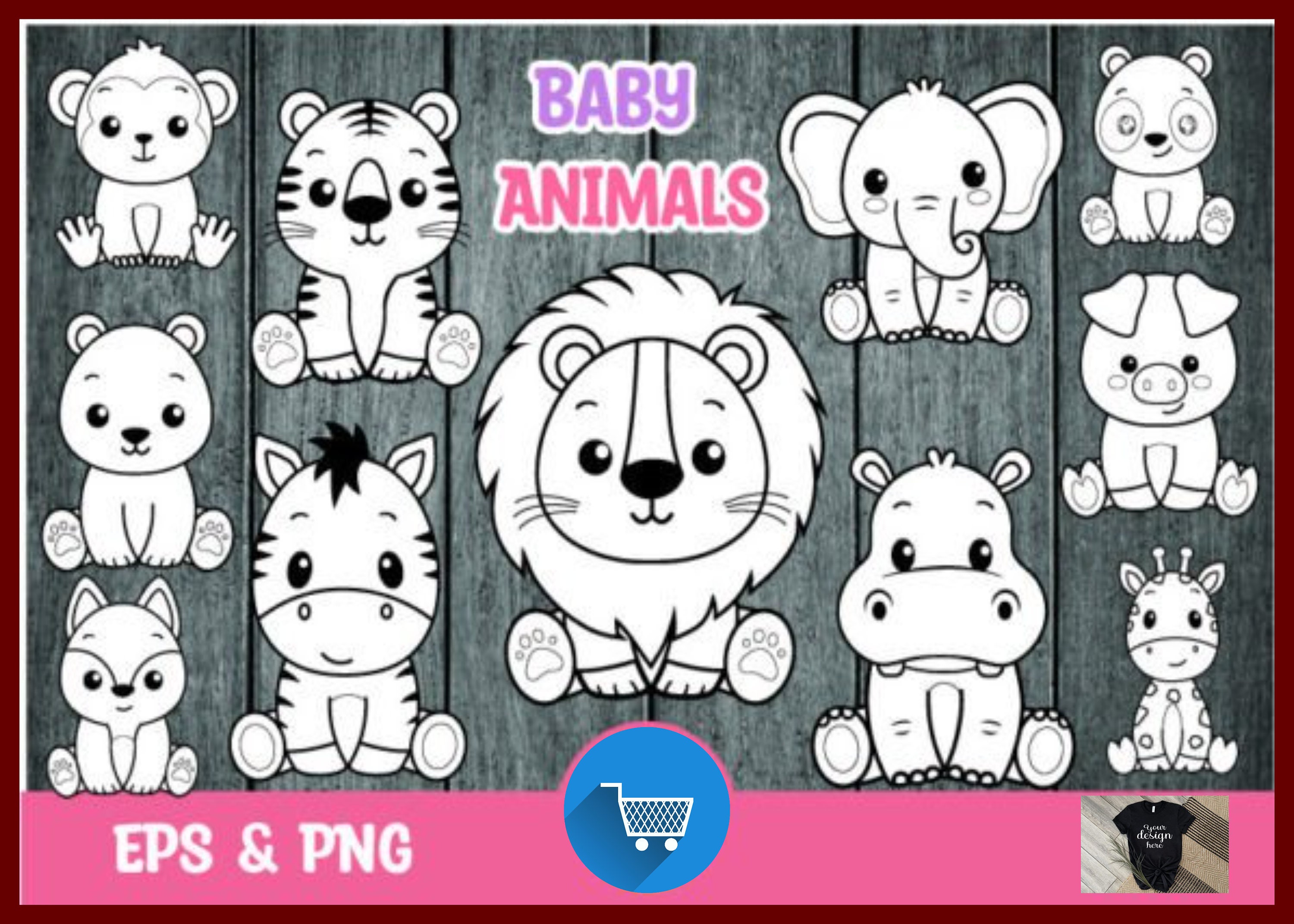 Safari Animals Outline SVG Cute African Jungle Animal Cut File Cricut ...