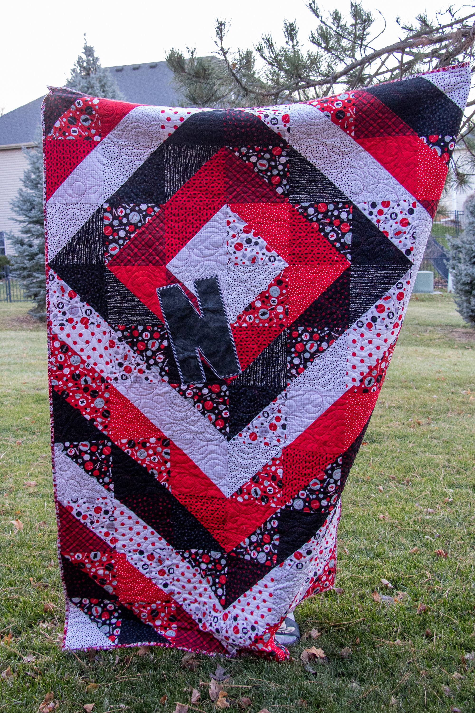 Husker Quilt Go Big Red Quilt nebraska Quilt-one of a - Etsy