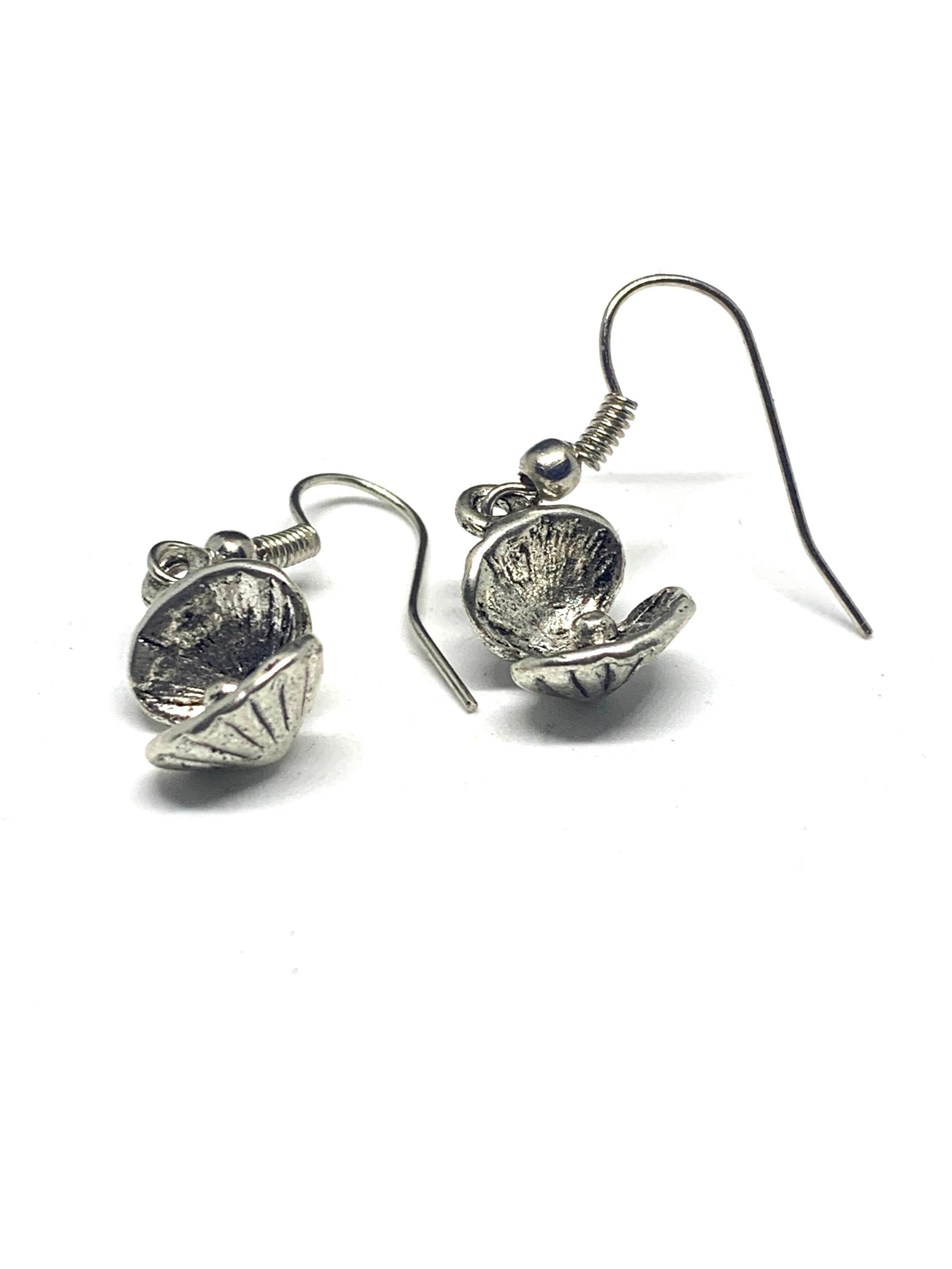 Almeja con pendientes de concha de sirena perla - Etsy España