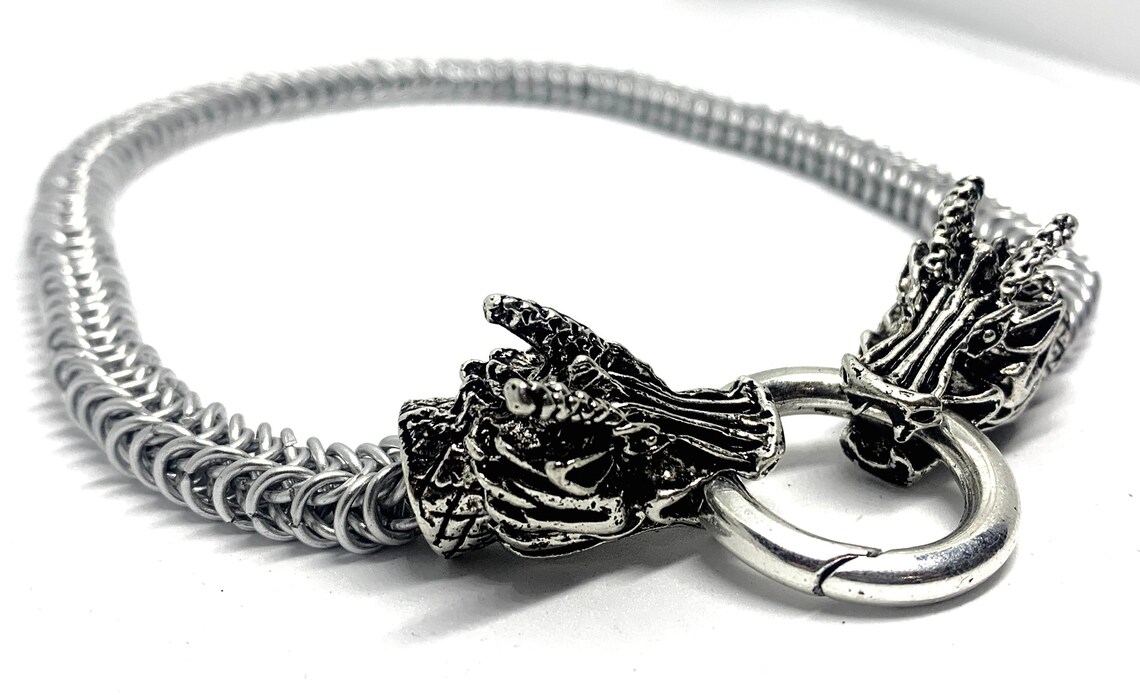 A Handmade Box Chain With Beautiful Dragon Head Clasp Game of - Etsy