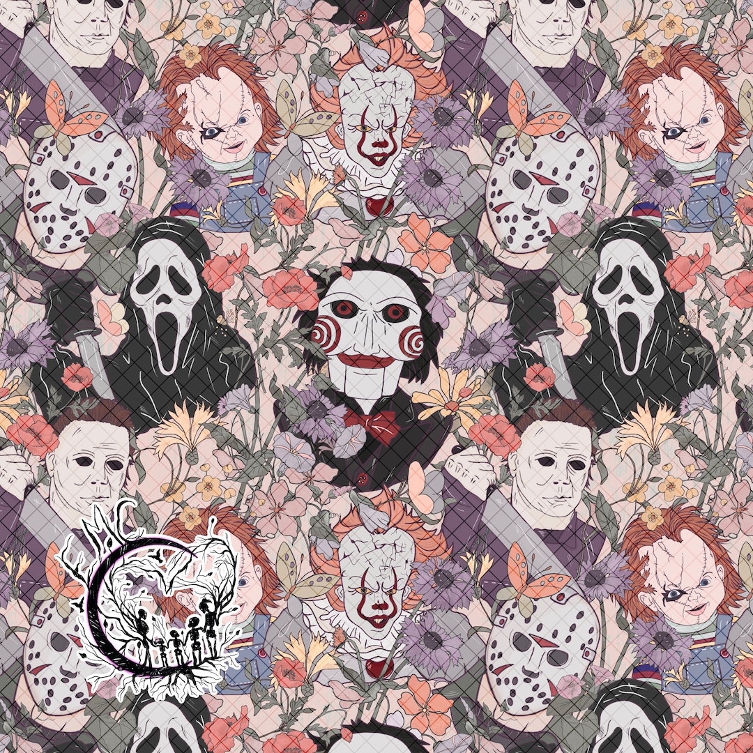 Spring Horror Seamless Image - Etsy