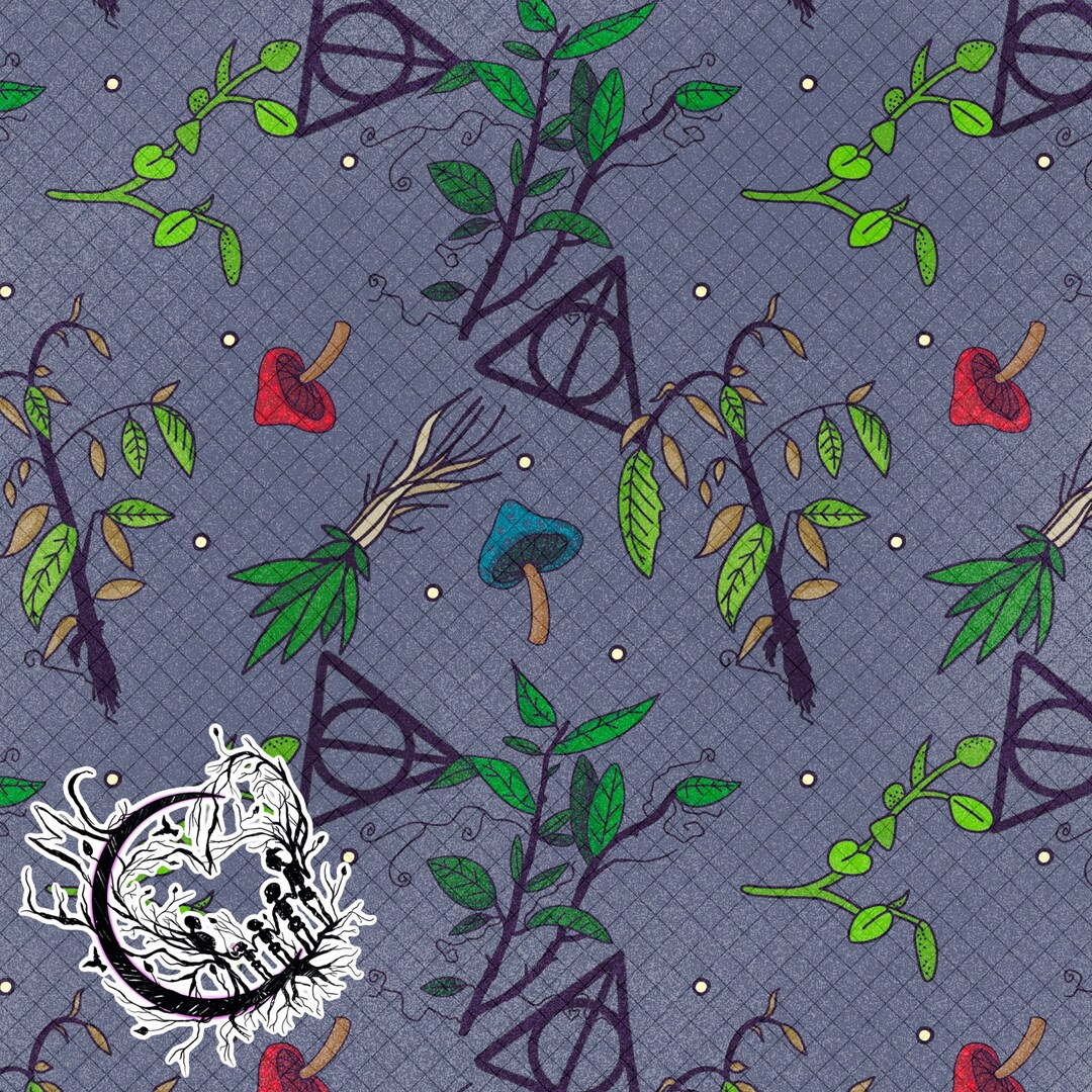 Cottage Core Wizard Seamless Digital Design - Etsy