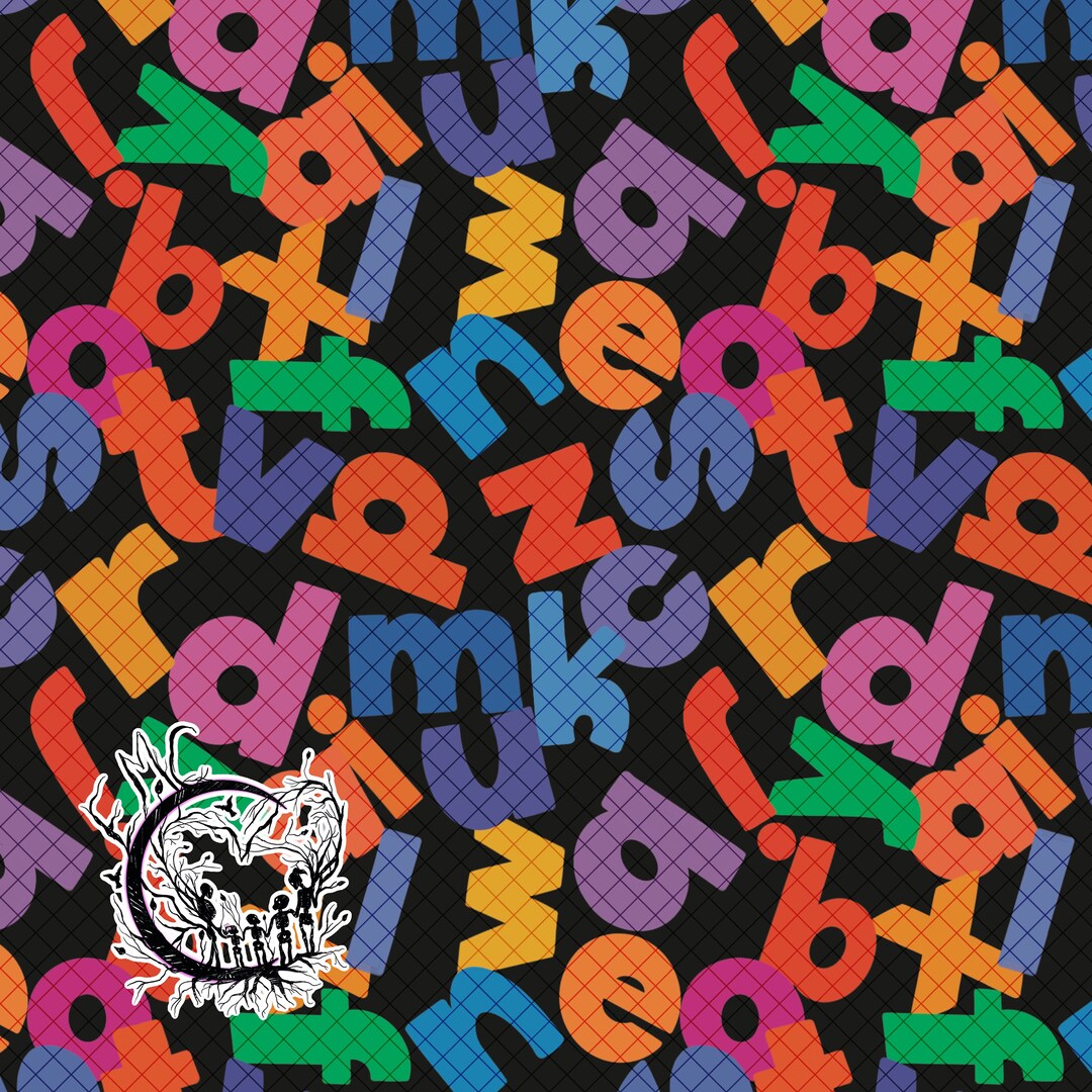 Alphabet Black Seamless Digital Image - Etsy