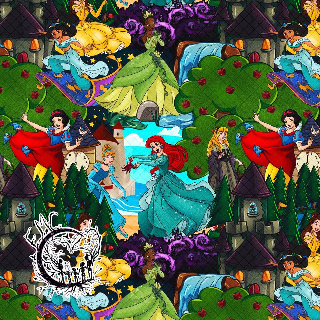 Princess Digital Seamless Image - Etsy