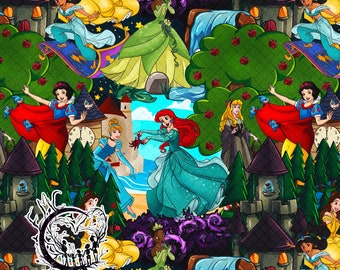 Princesses 20 Digital Paper Bundle, Princess Seamless Pattern, Princess ...