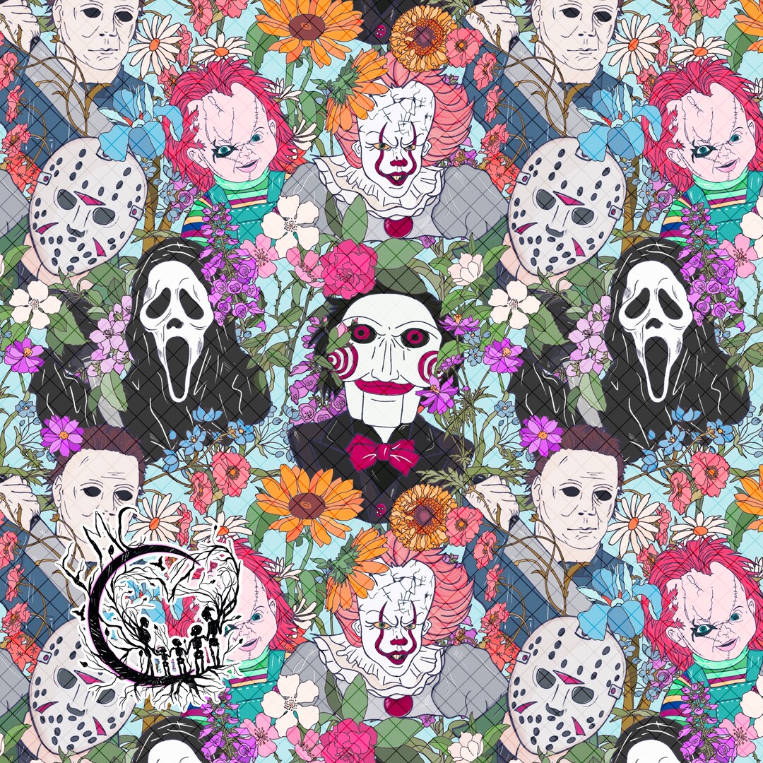 Bright Spring Horror Seamless Image - Etsy