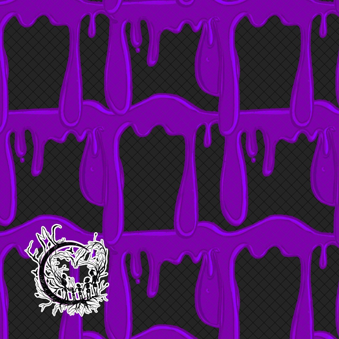 Purple Drip Transparent Seamless Digital Image - Etsy