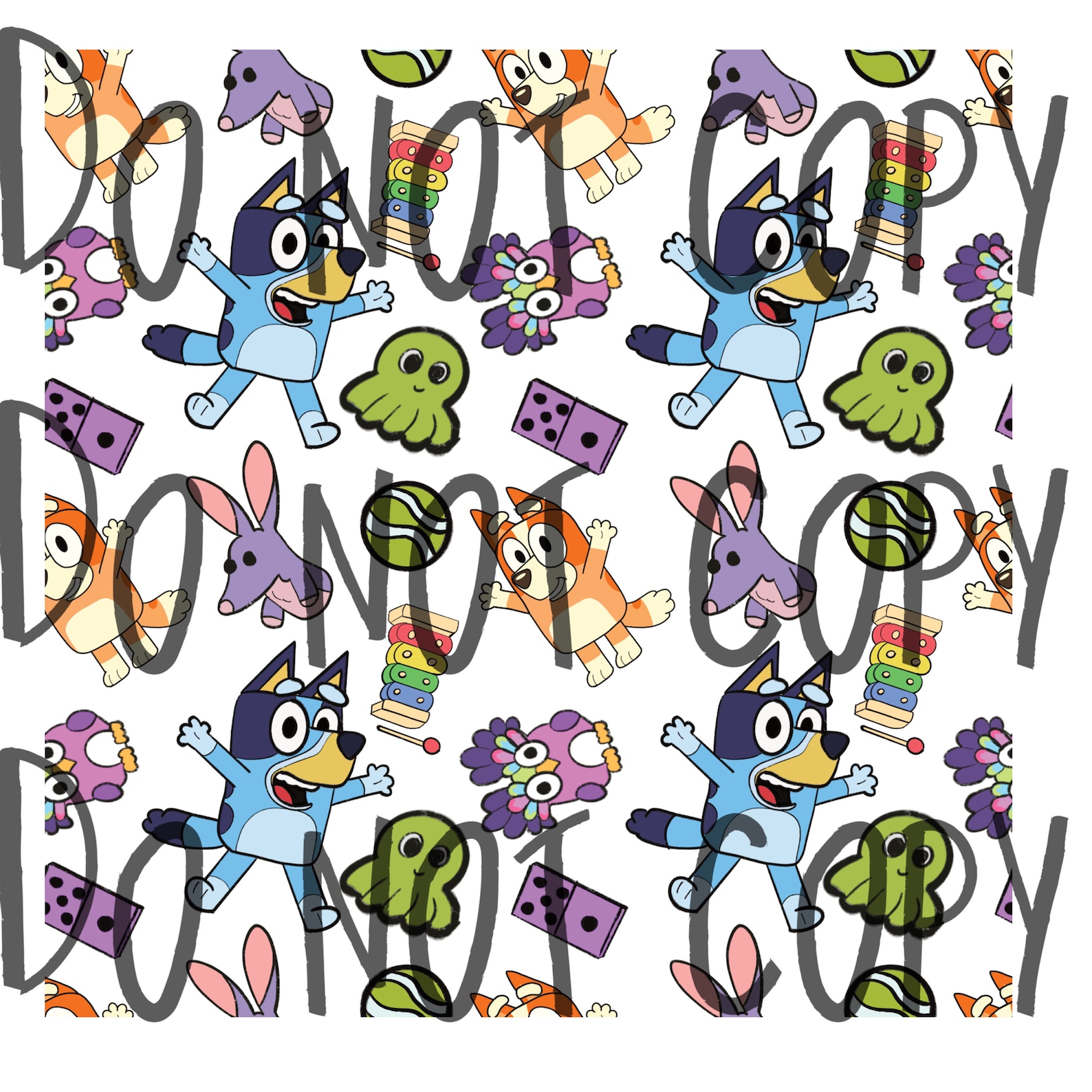 Blue dog seamless digital image | Etsy