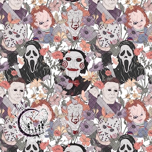 Spring Horror Seamless Image - Etsy