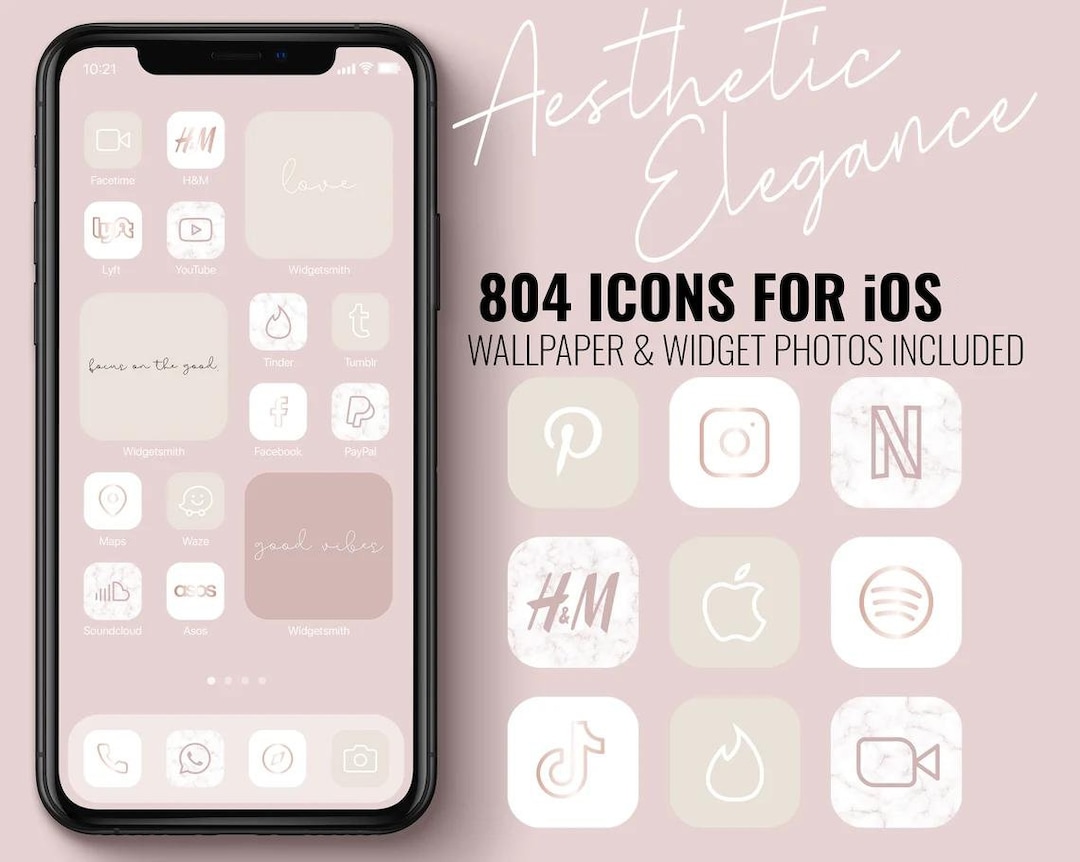 Aesthetic Ios Icons, iPhone Icons Aesthetic, Ios App Icons Pack, App ...