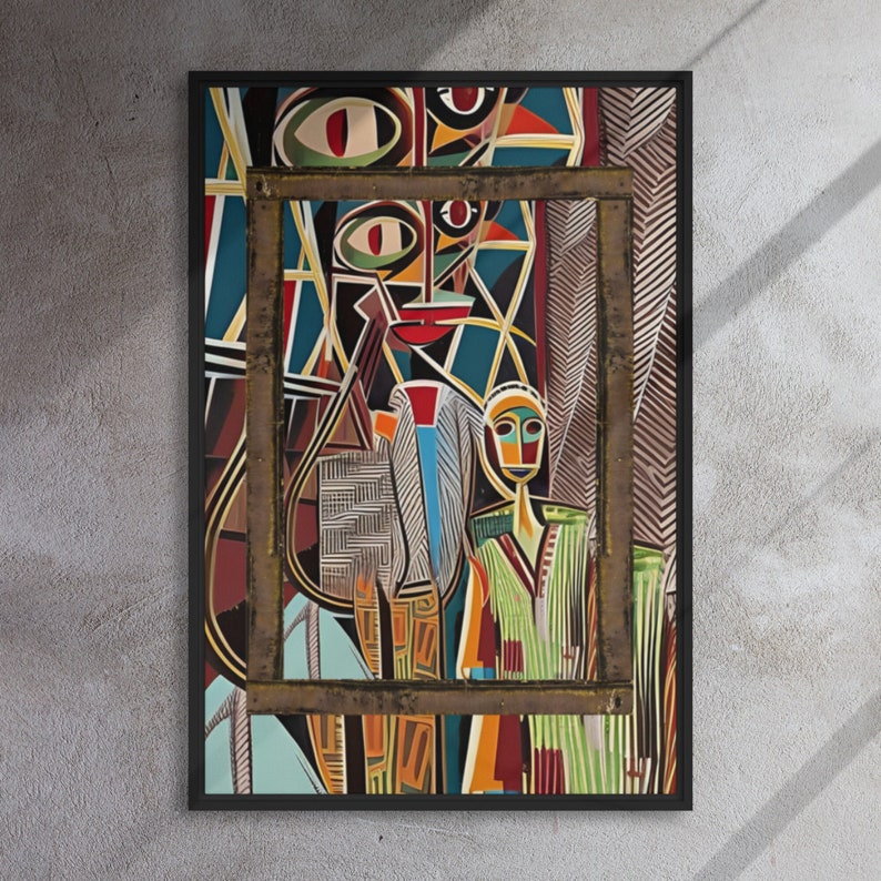 Abstract African Framed Canvas, African Art, Abstract Art, Framed Art ...