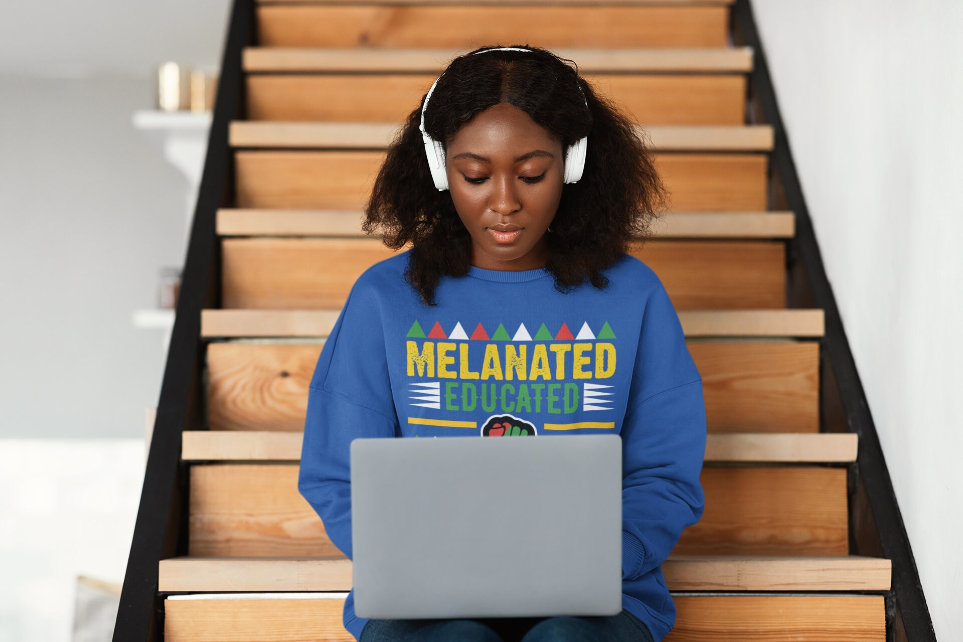 Educated Motivated Elevated Melanated Black Women Sweatshirt Gift for ...
