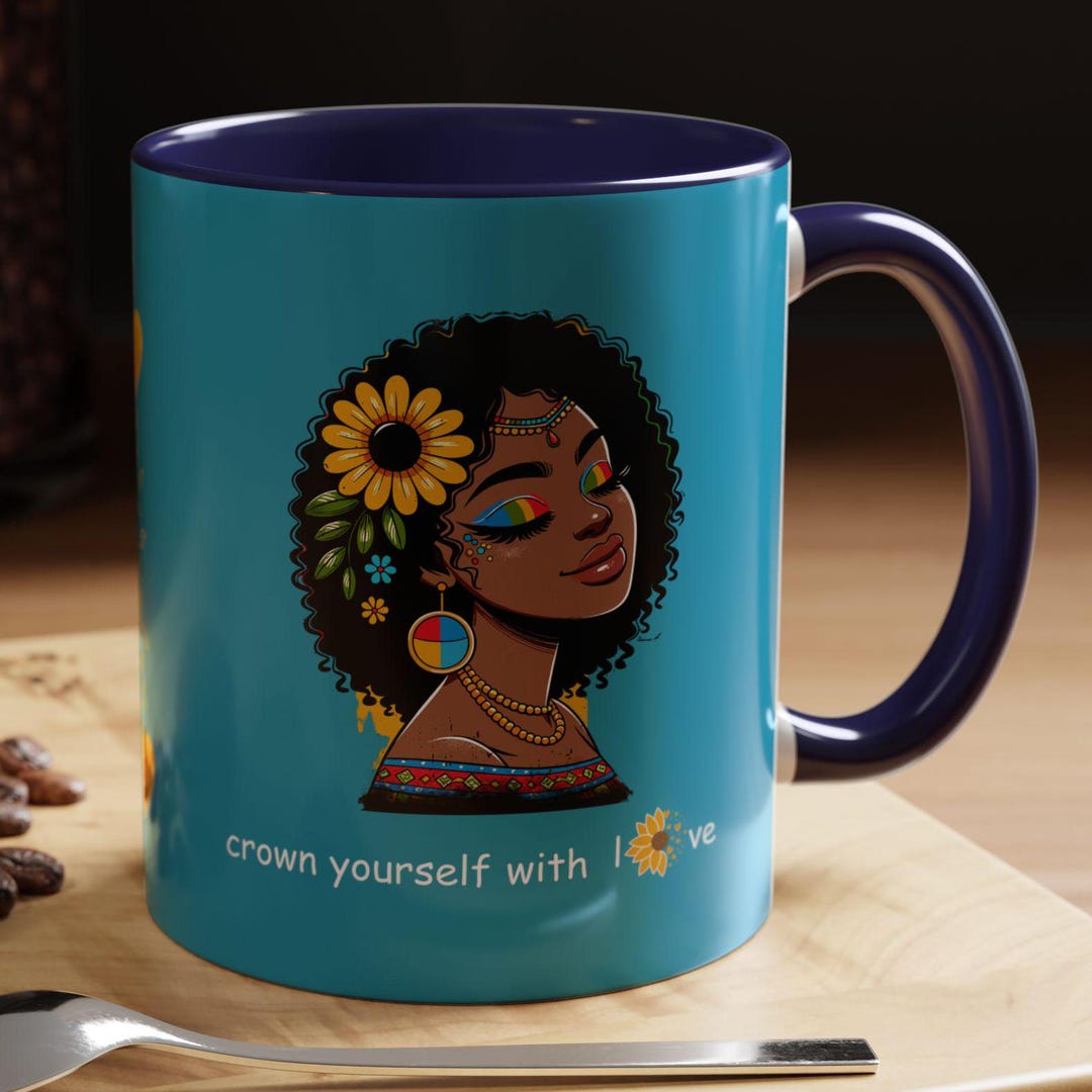 Crown Yourself With Love Mug, Inspirational Mug Design, Coffee Mug Gift ...