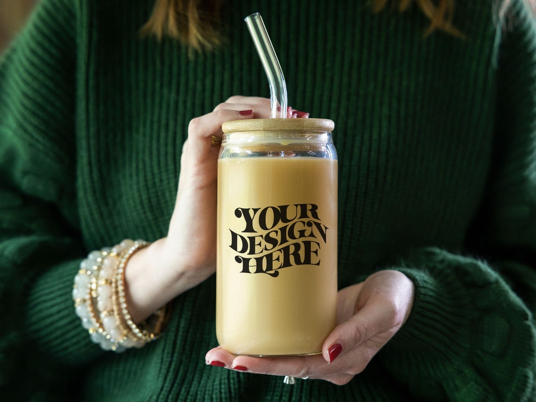 Libbey Glass Mockup Libby Mockup Bamboo Lid Christmas Mockup Clear Soda Can Glass Mock Up